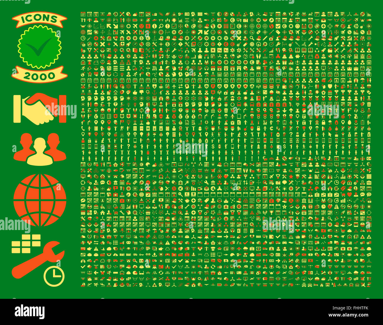 Collection Of 2000 Flat Vector Icons Stock Photo - Alamy