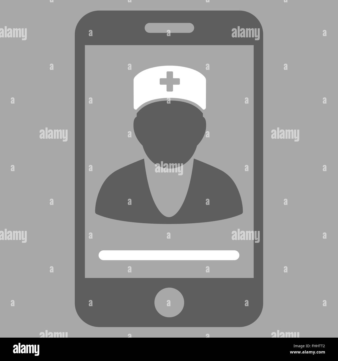 Mobile Doctor Icon Stock Photo - Alamy