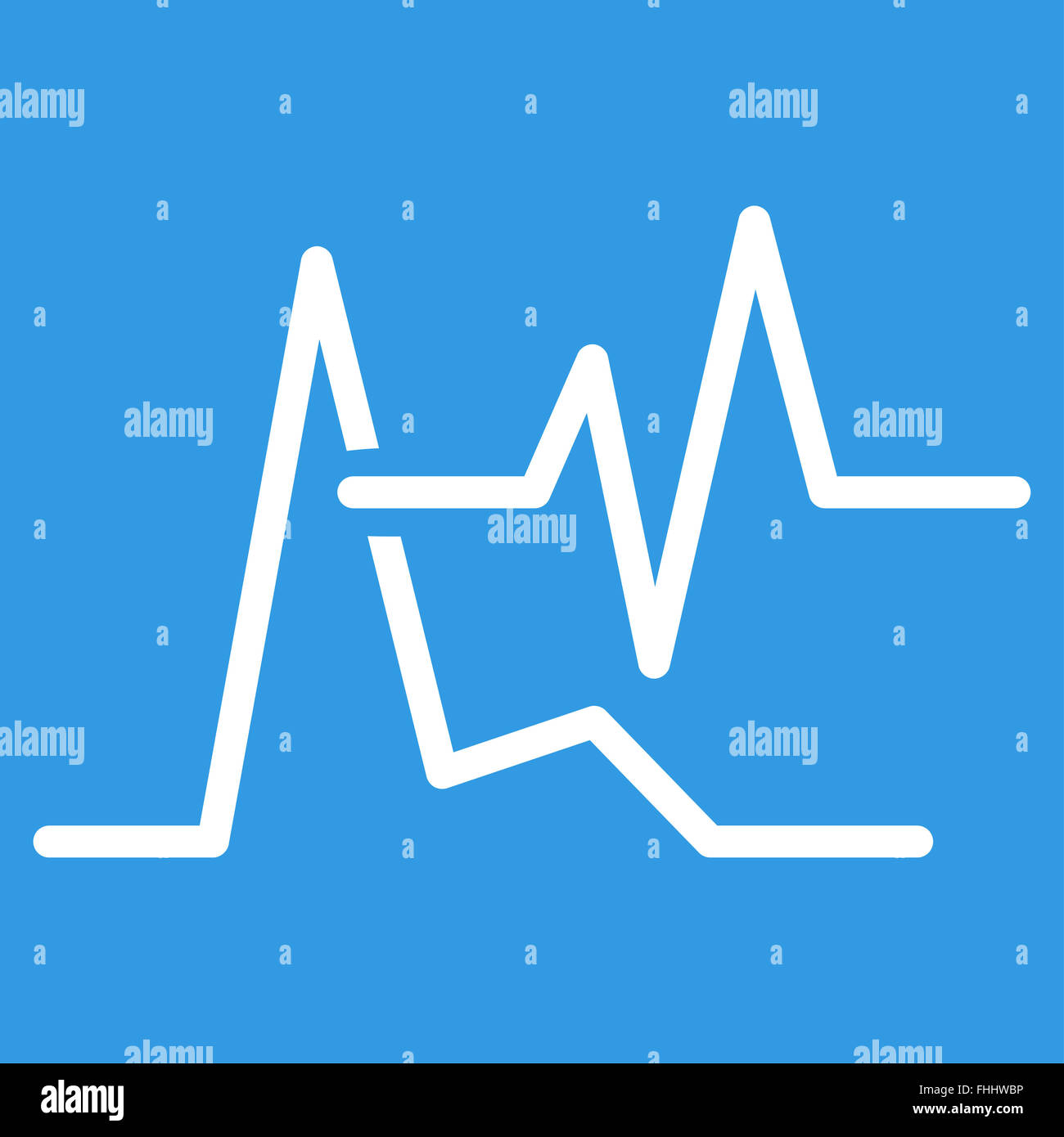 Ecg Flat Icon Stock Photo - Alamy