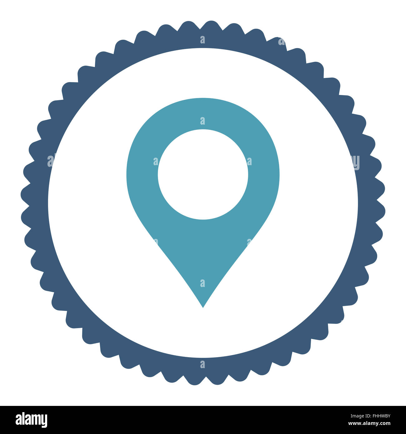 Map Marker flat cyan and blue colors round stamp icon Stock Photo - Alamy