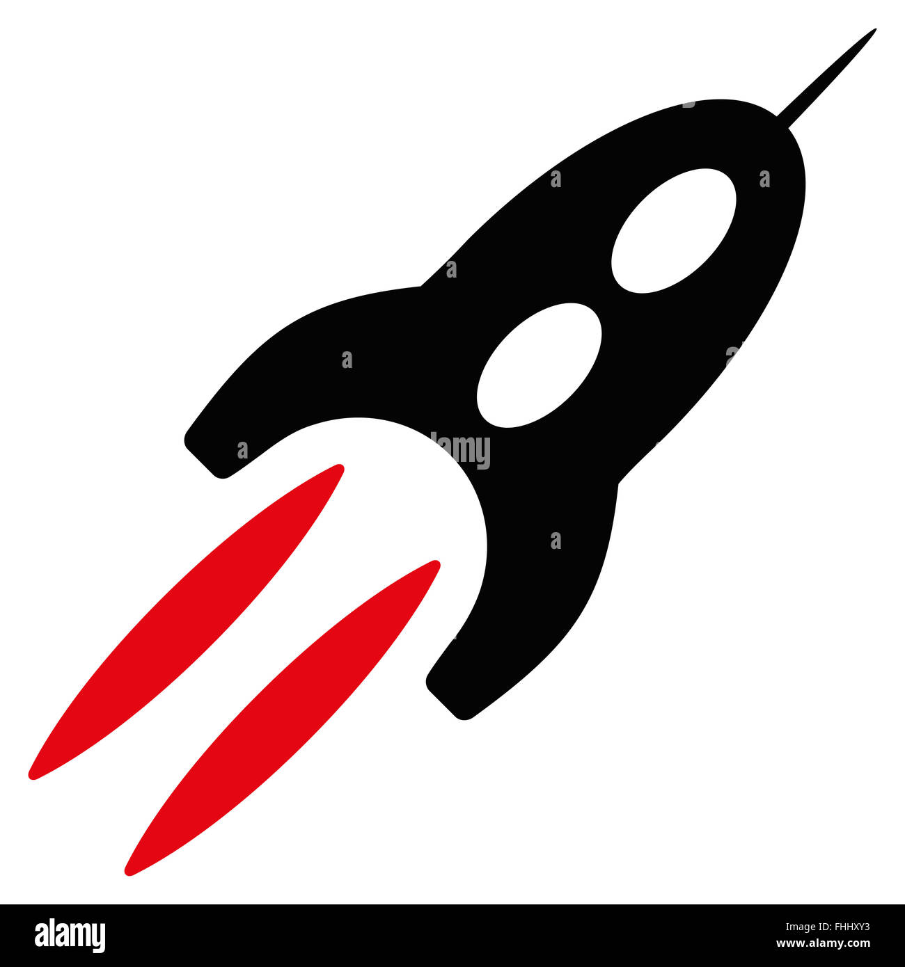 Starship Flat Icon Stock Photo - Alamy