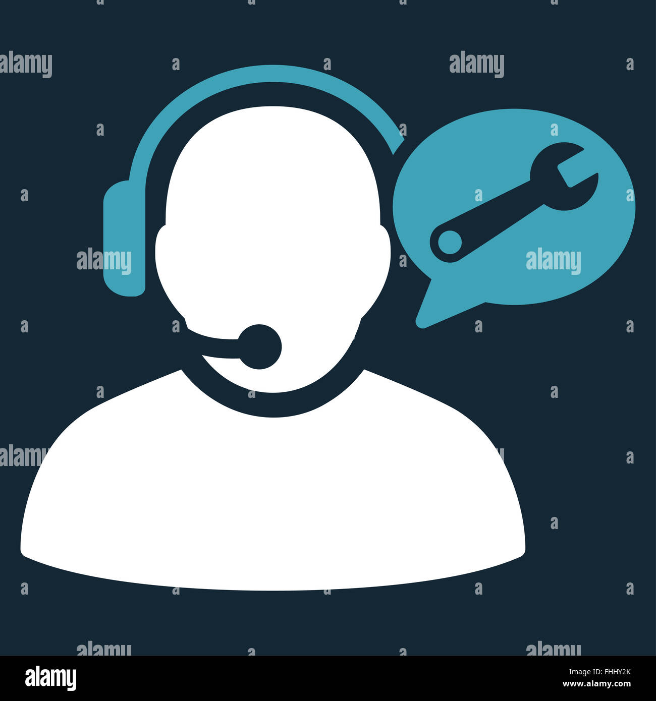 Operator Service Message Icon Stock Photo - Alamy