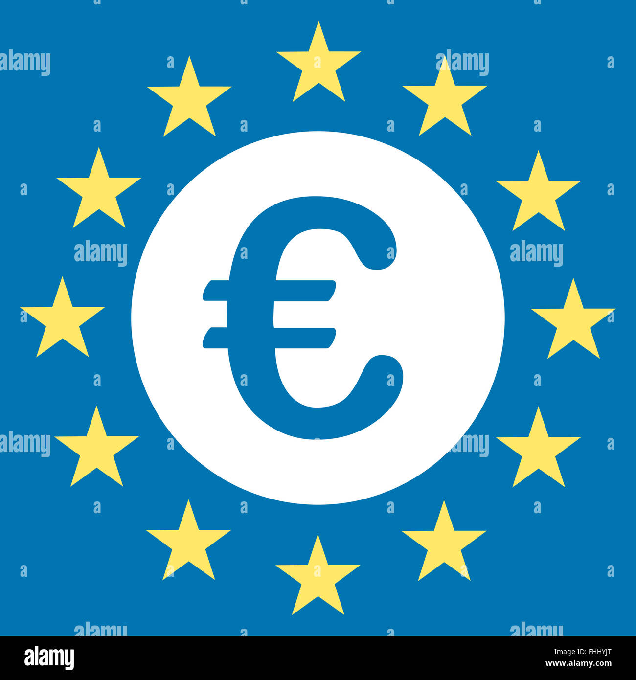 Euro Union Stars Icon Stock Photo - Alamy
