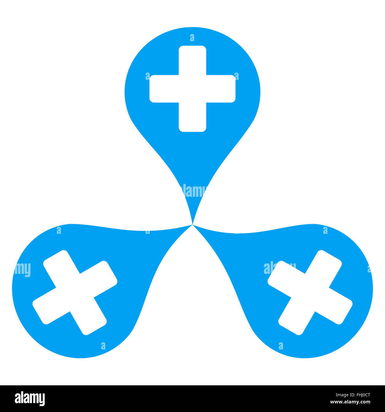 Hospital Map Markers Icon Stock Photo - Alamy