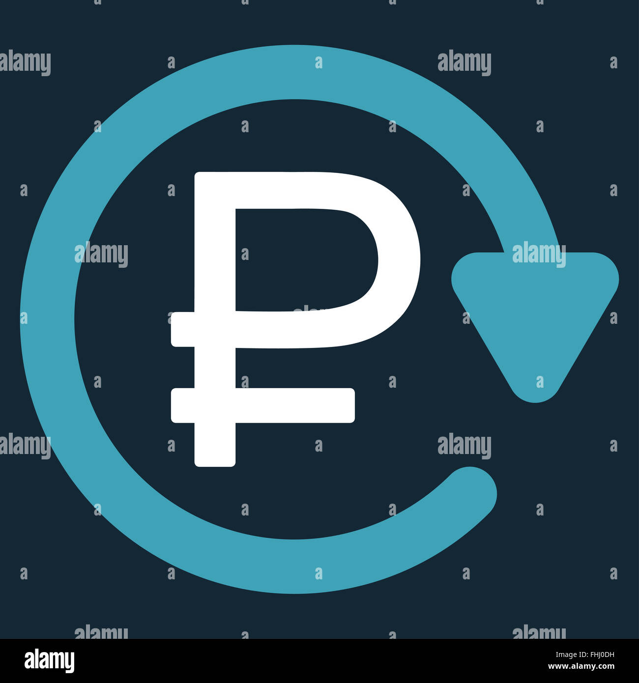 Rouble Recurring Payment Icon Stock Photo - Alamy