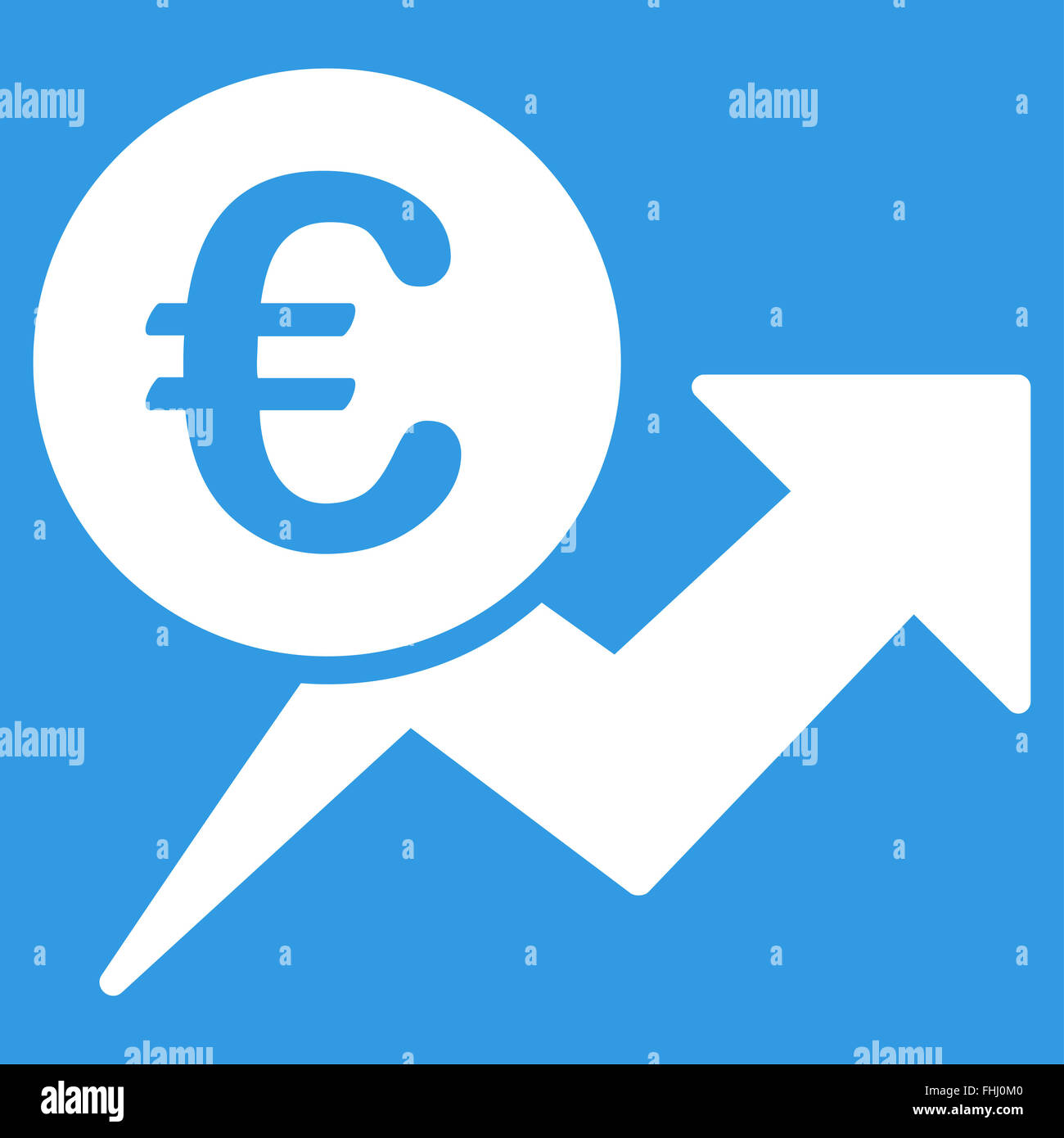 Euro Sales Growth Icon Stock Photo - Alamy