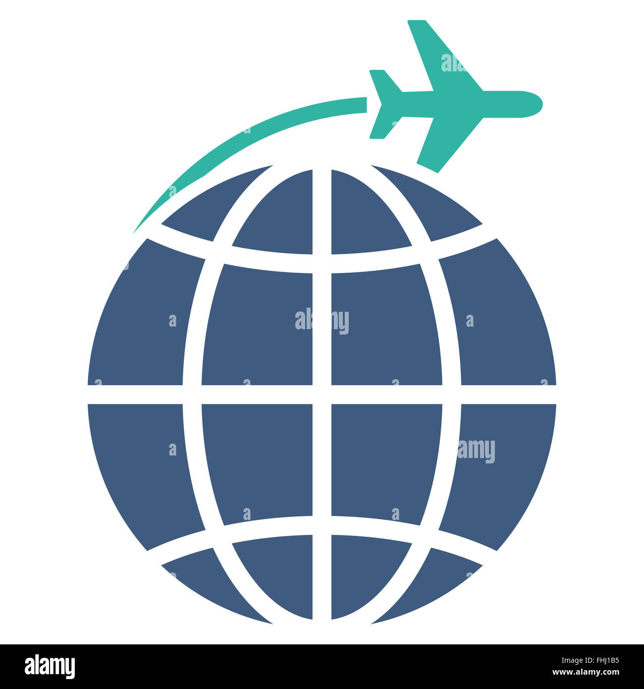International Flight Flat Icon Stock Photo - Alamy
