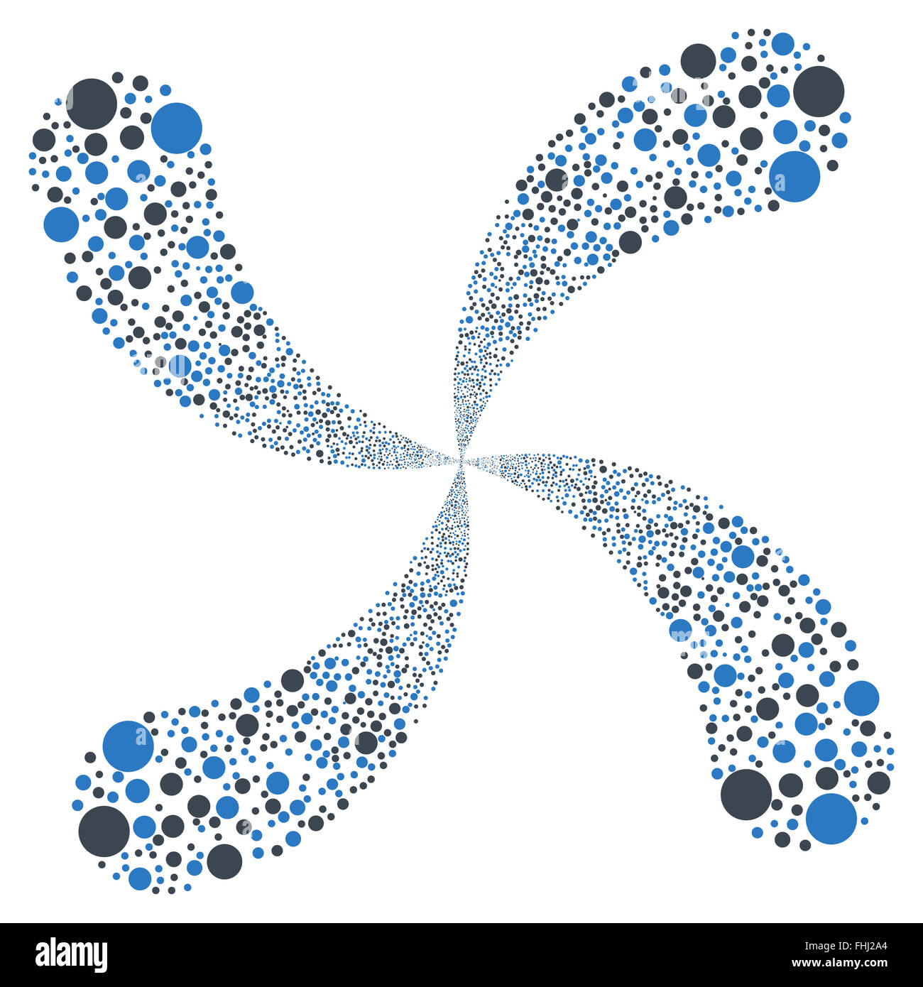 Circle Fireworks Swirl With Four Petals Stock Photo - Alamy