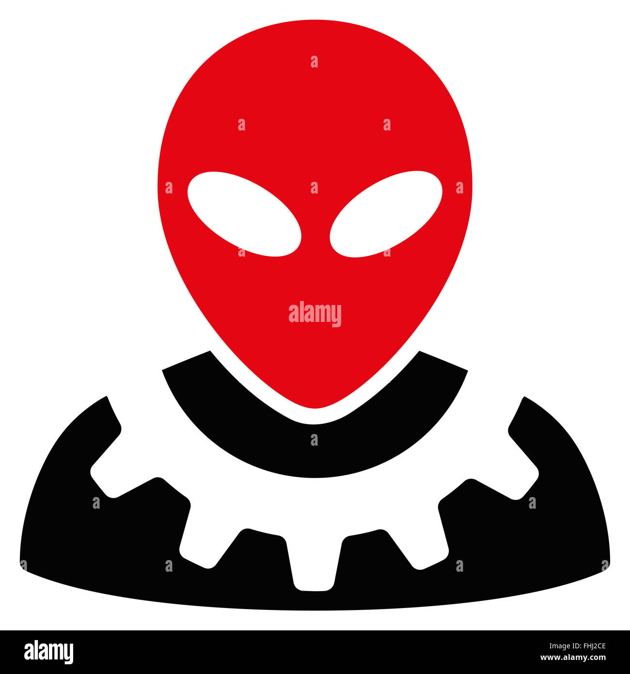 Alien Engineer Flat Icon Stock Photo - Alamy