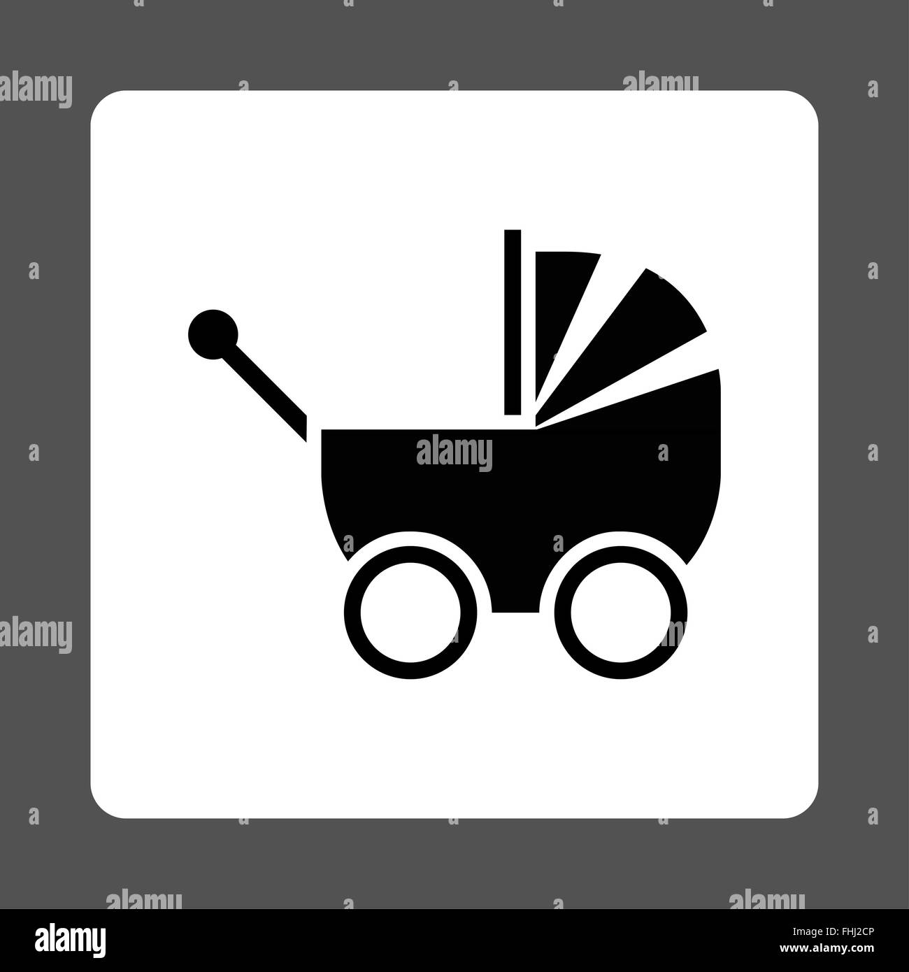 Infant Carriage Rounded Square Button Stock Photo - Alamy