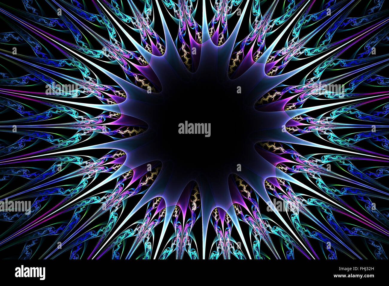 Abstract fractal fantasy blue pattern and shapes.Fractal artwork for ...