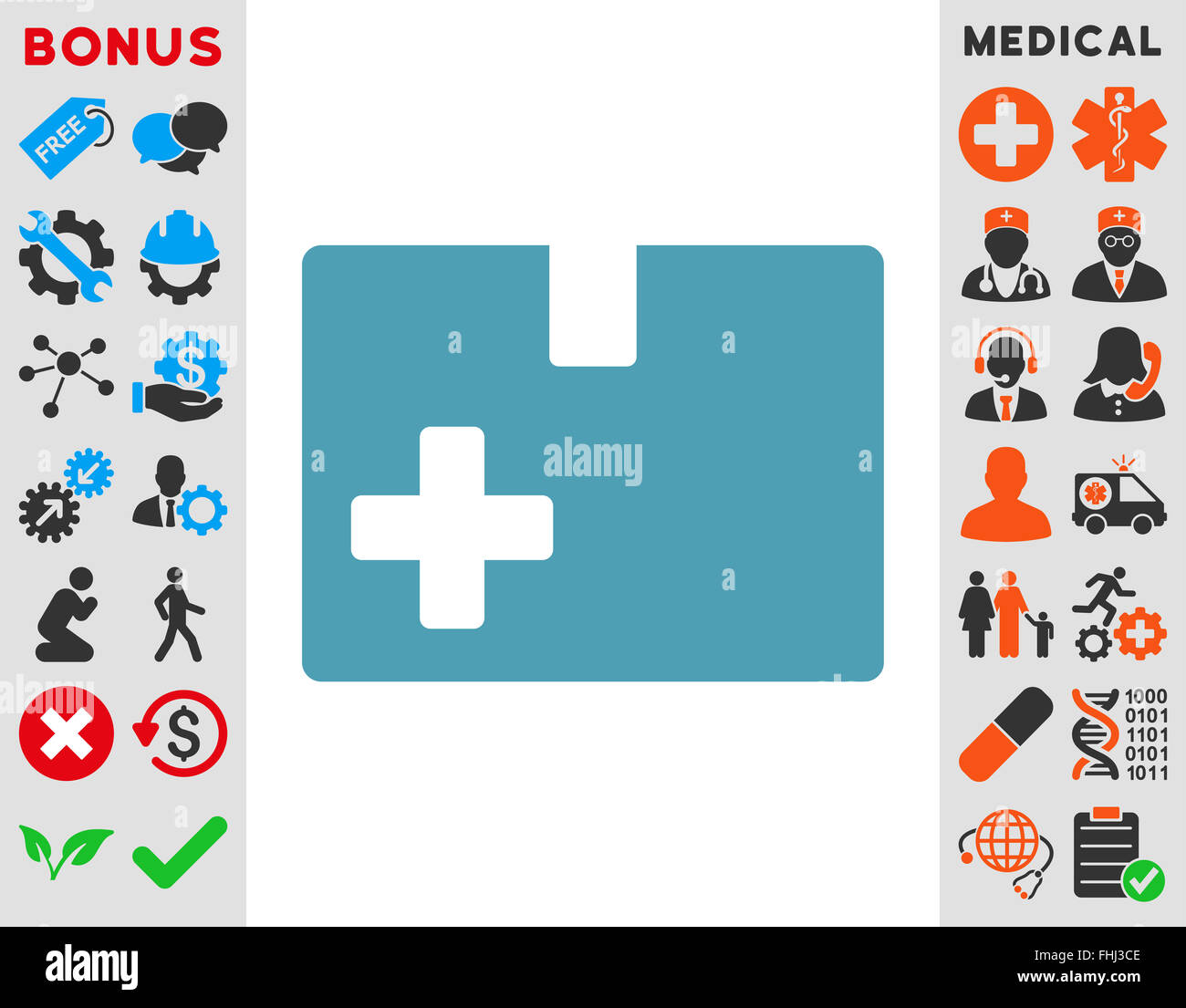 Medical Box Icon Stock Photo - Alamy