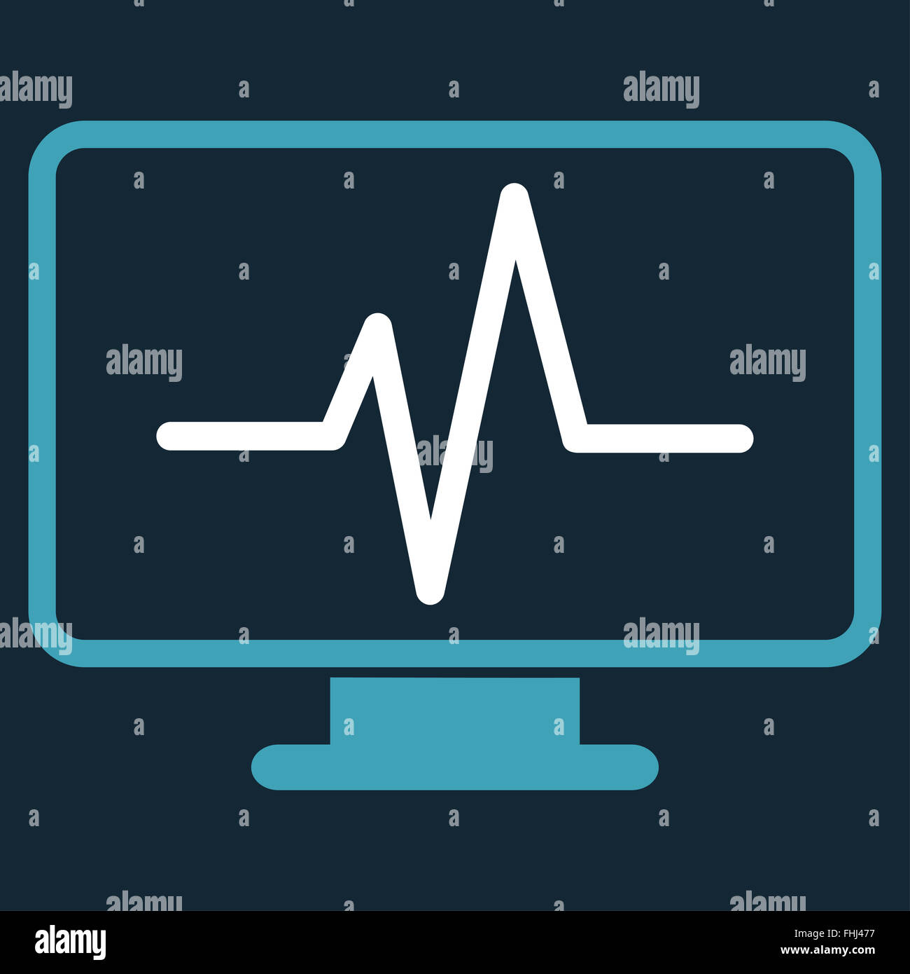 Monitoring Flat Icon Stock Photo - Alamy
