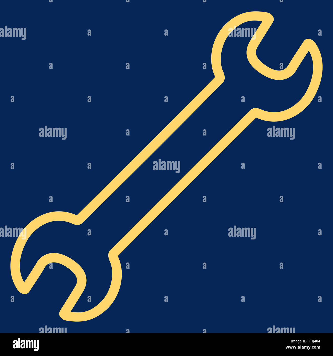 Contour Wrench Icon Stock Photo - Alamy