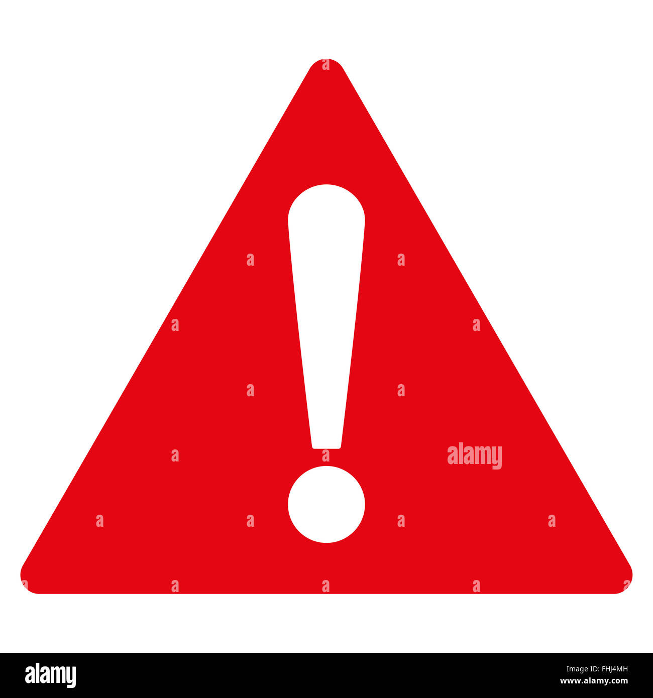 Warning flat red color icon Stock Photo - Alamy