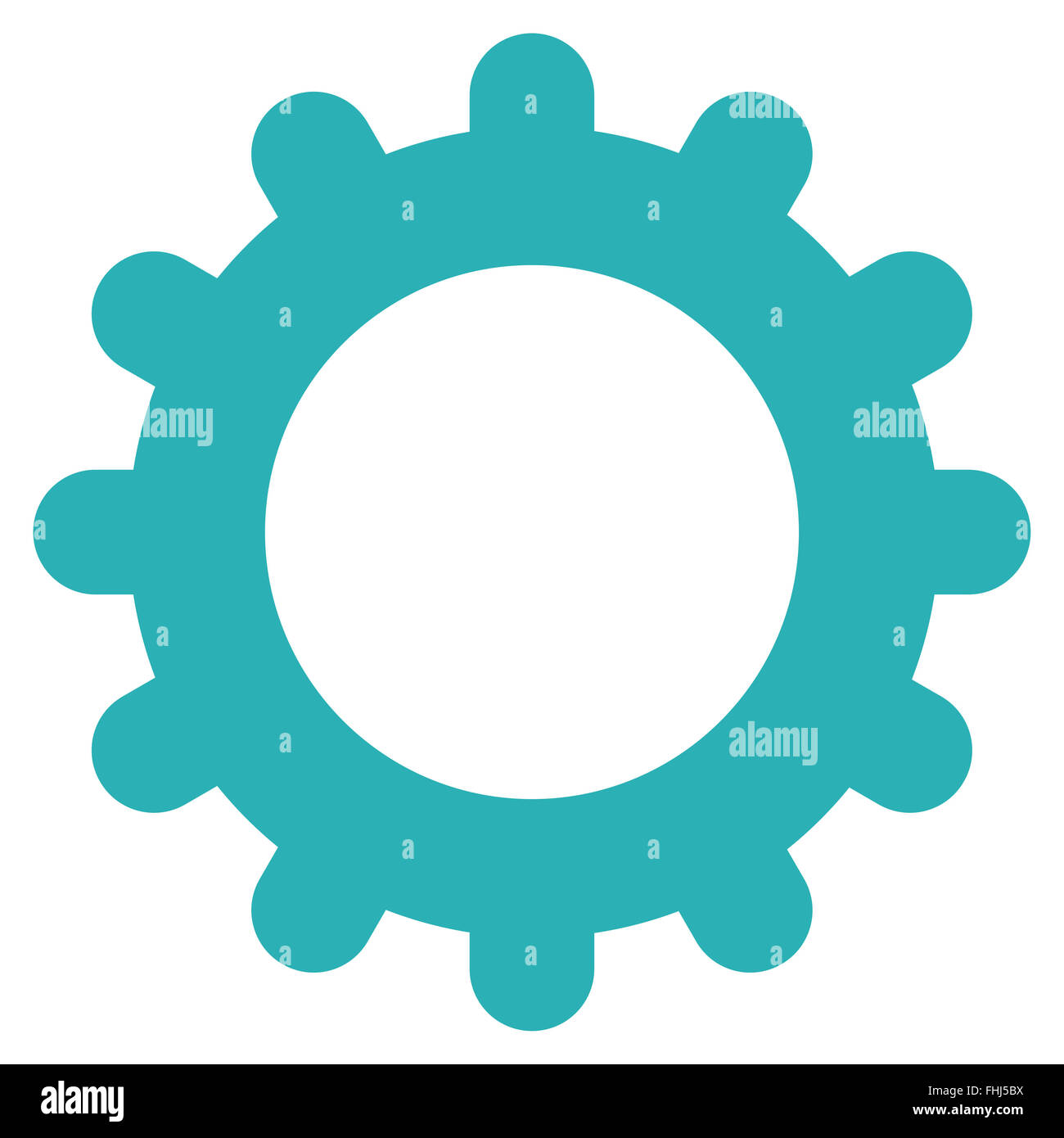 Gear flat cyan color icon Stock Photo - Alamy