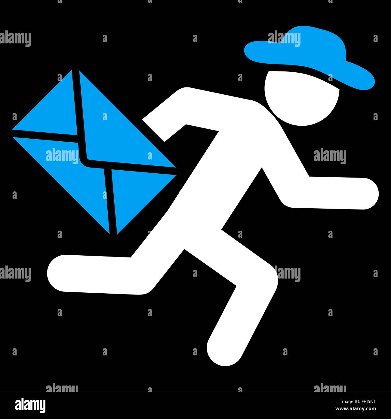Man Mail Courier Icon Stock Photo - Alamy