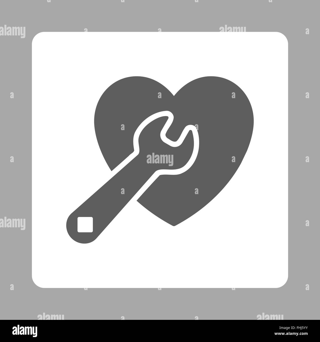 Heart Repair Rounded Square Button Stock Photo - Alamy