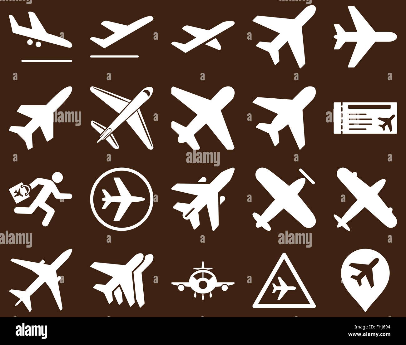 Aviation Icon Set Stock Photo - Alamy