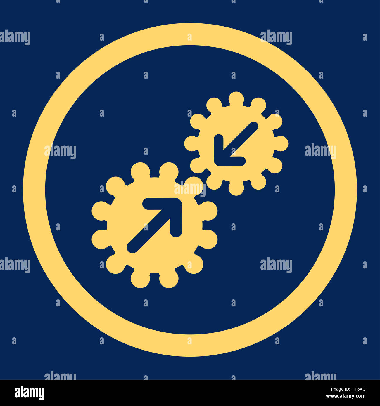 Integration flat yellow color rounded glyph icon Stock Photo - Alamy