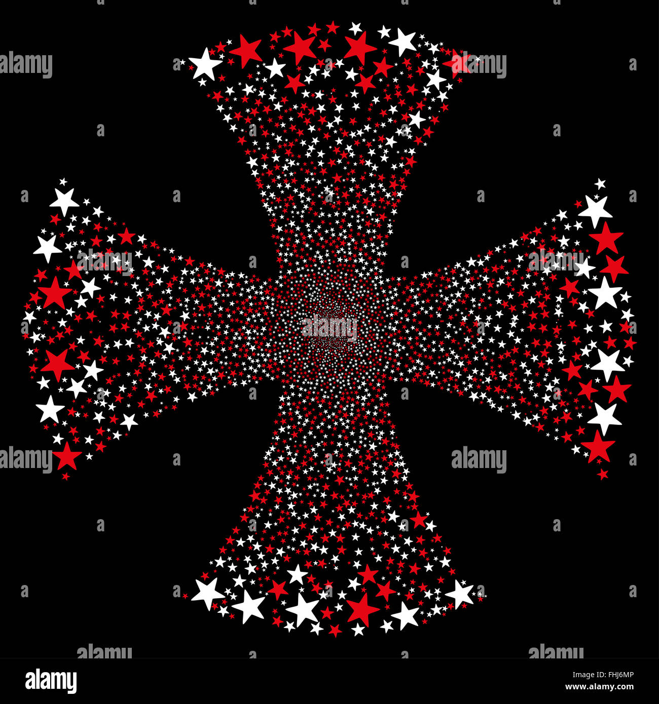 Sparkle Star Maltian Cross Stock Photo - Alamy