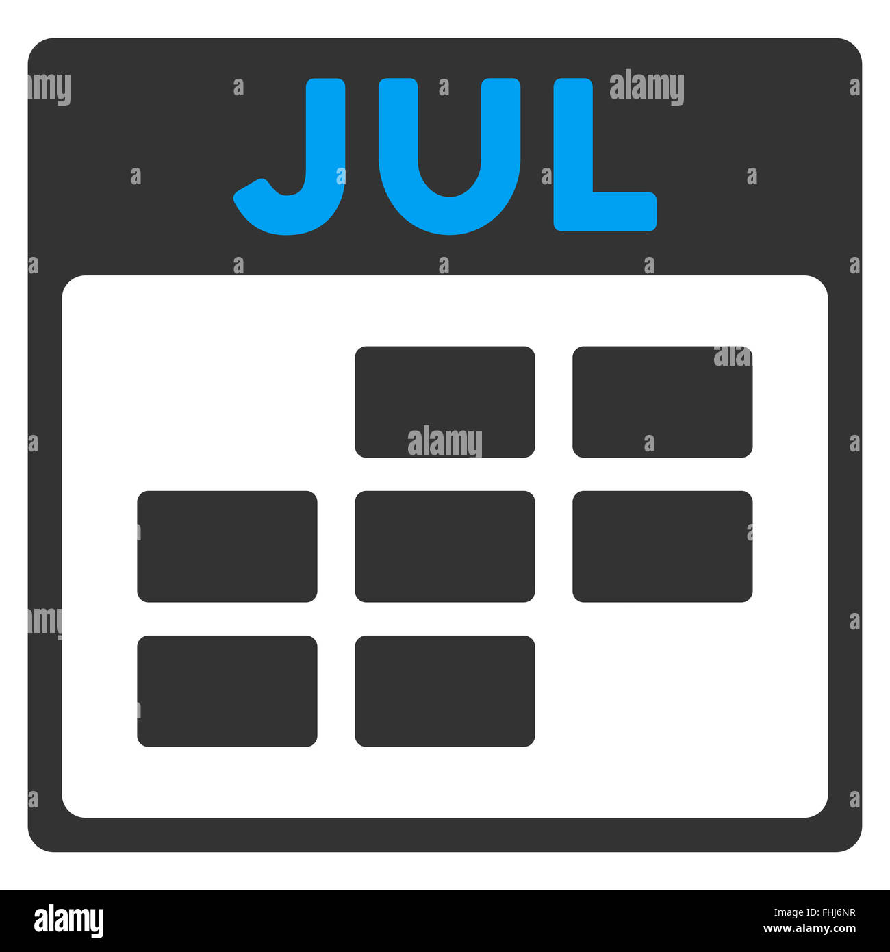 July Flat Icon Stock Photo - Alamy