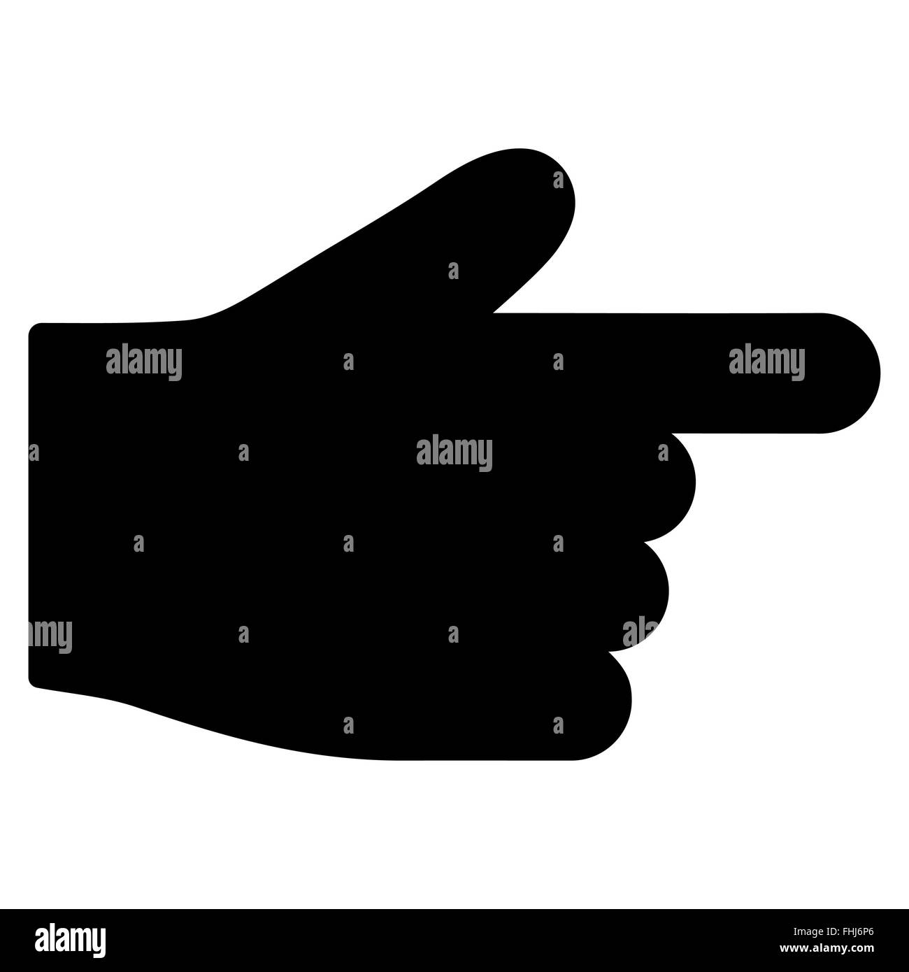 Index Finger flat black color icon Stock Photo - Alamy
