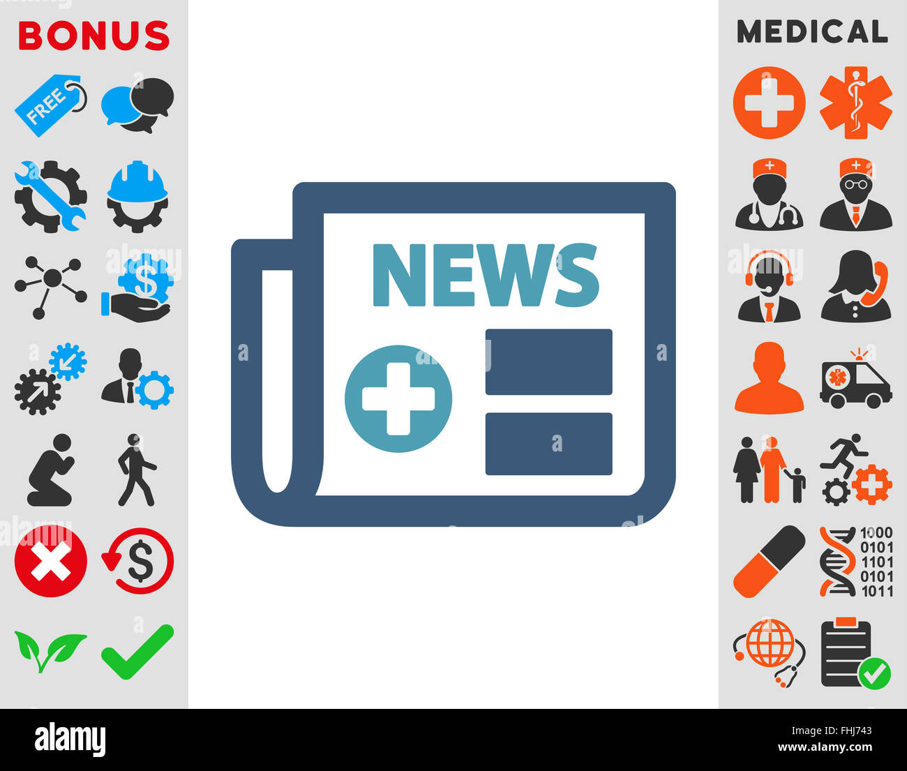 Medical Newspaper Icon Stock Photo - Alamy