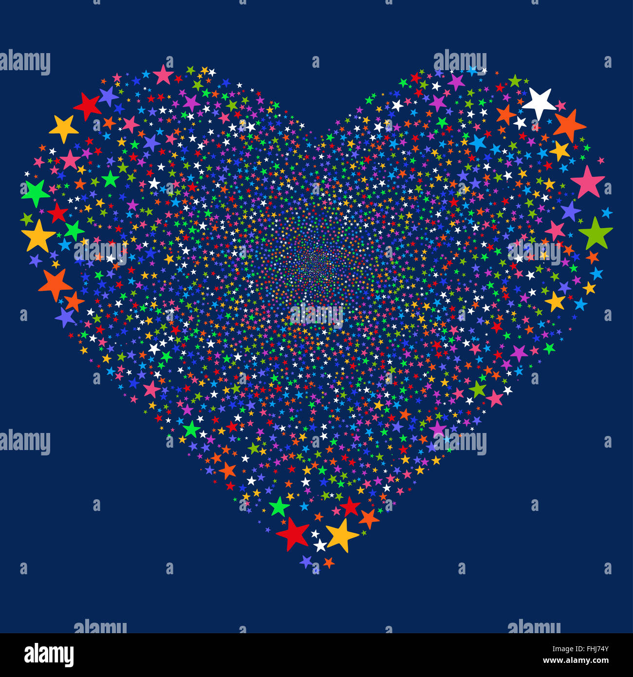 Star Salute Heart Stock Photo - Alamy