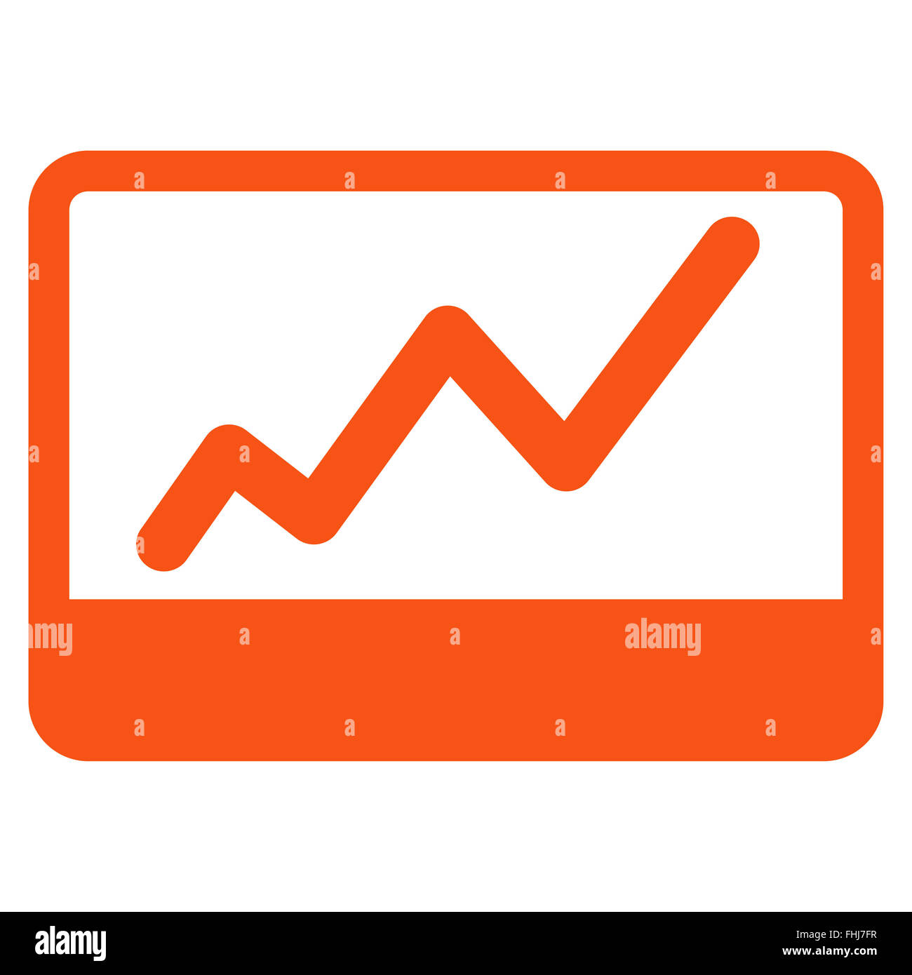 Orange Stock Market Graph