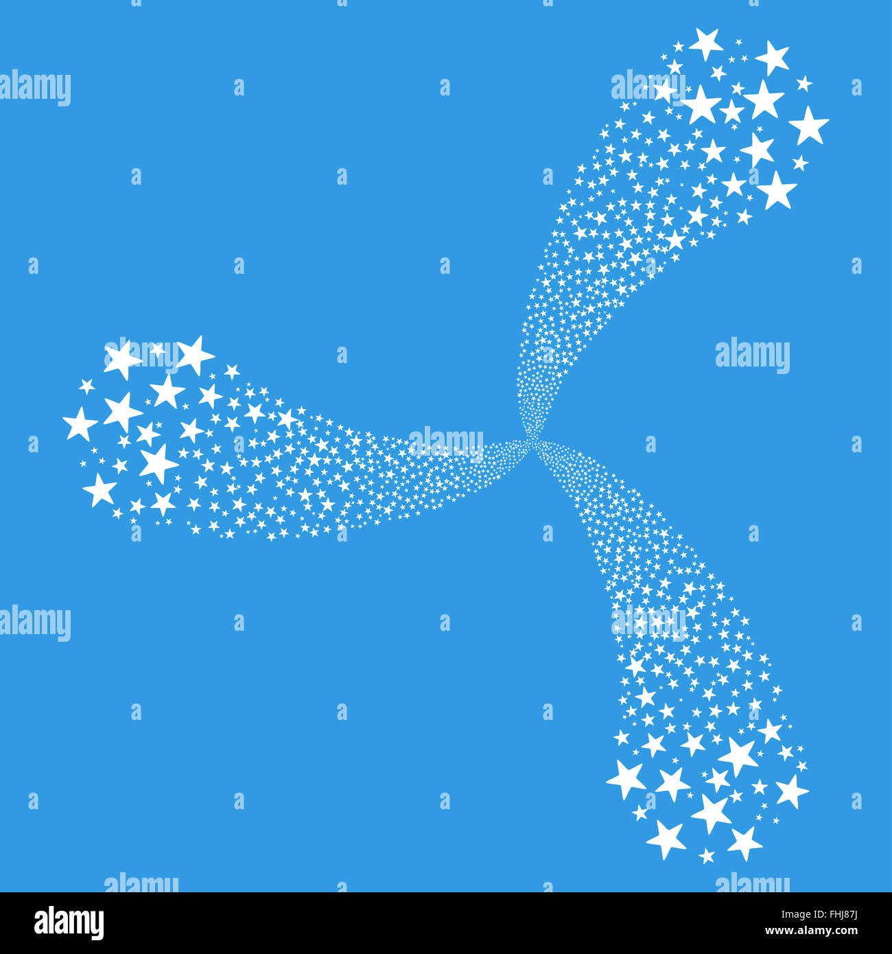 Star Fireworks Swirl With Three Petals Stock Photo - Alamy