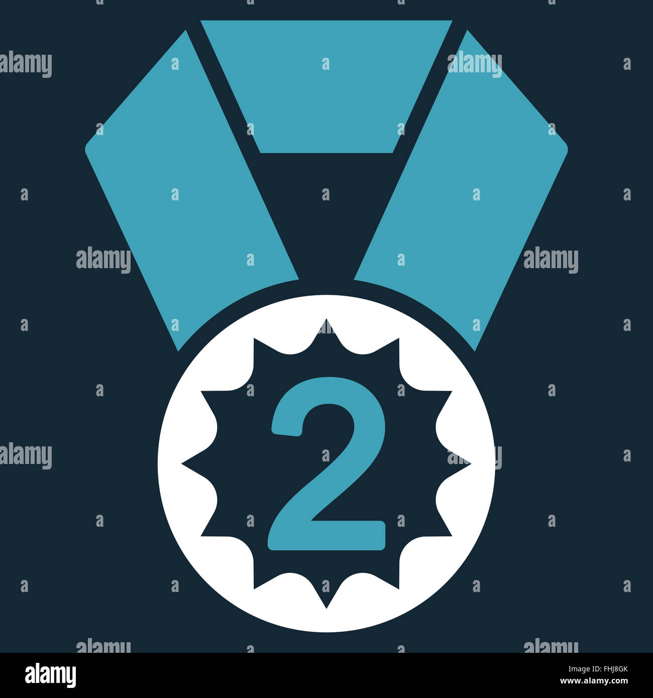 Second place icon from Competition amp; Success Bicolor Icon Set Stock ...