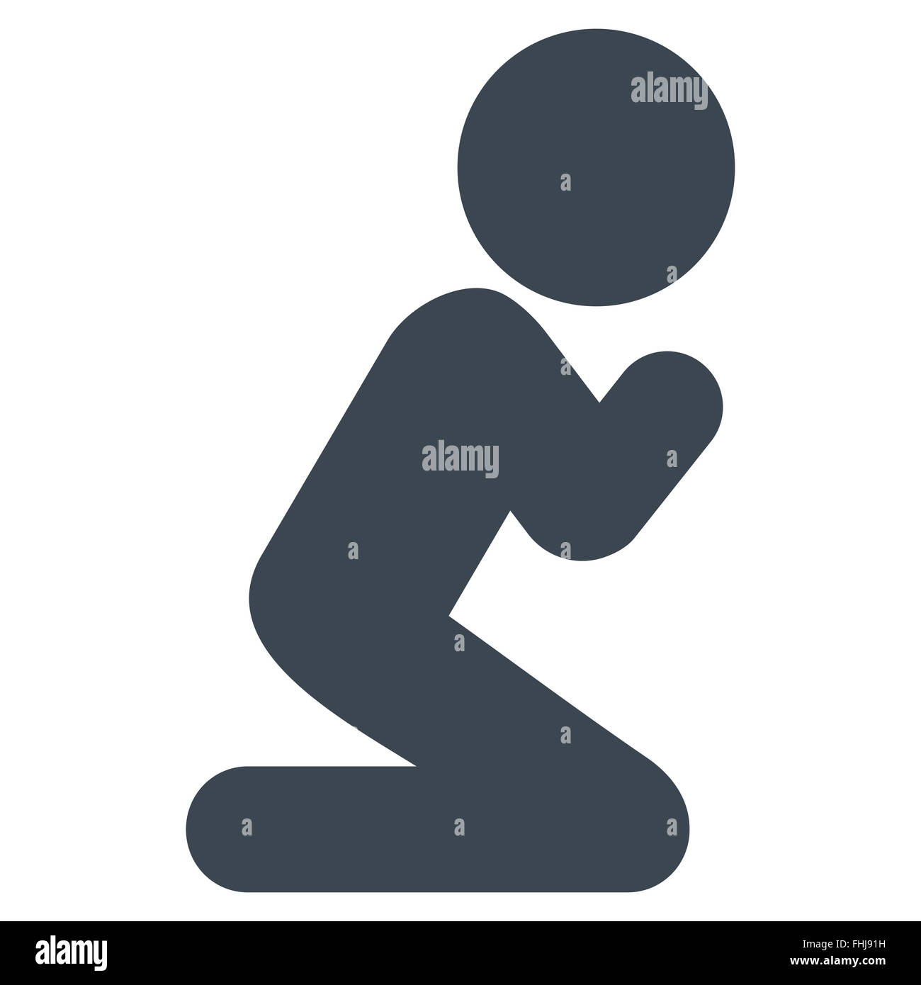 Man Pray Icon Stock Photo - Alamy