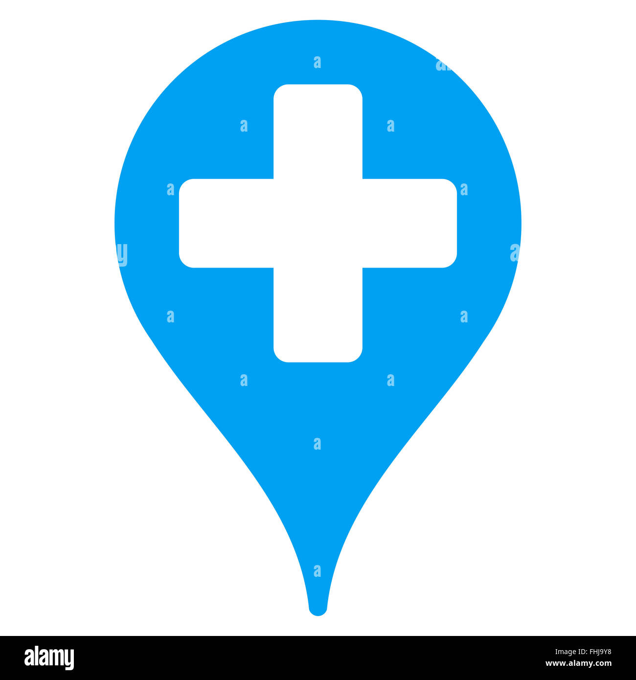 Medical Map Marker Icon Stock Photo - Alamy