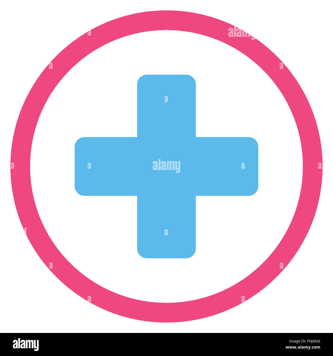 Rounded Plus Icon Stock Photo - Alamy