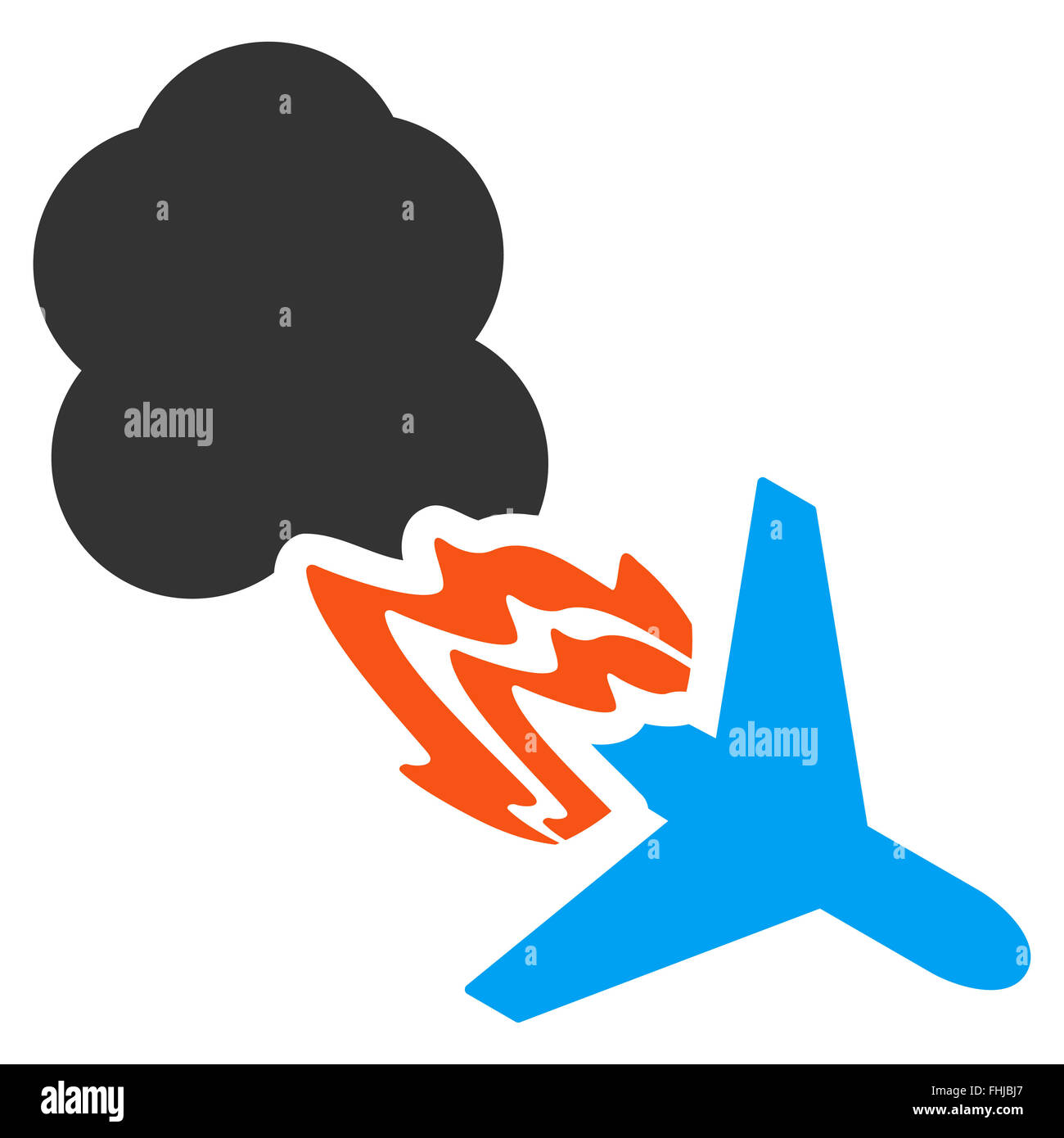 Fired Airplane Icon Stock Photo - Alamy