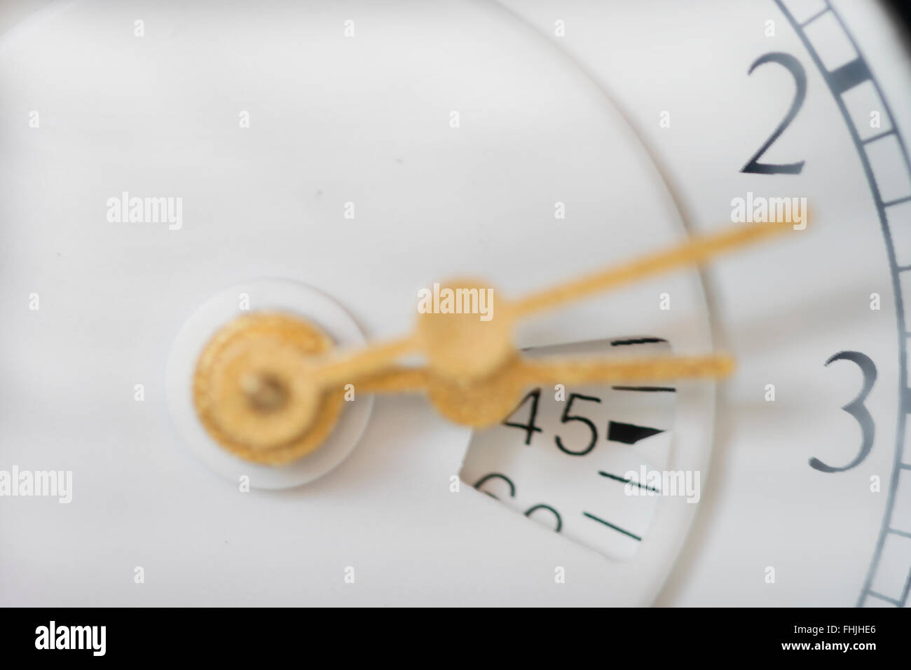 concept of time through the detail of the hands of a clock Stock Photo ...