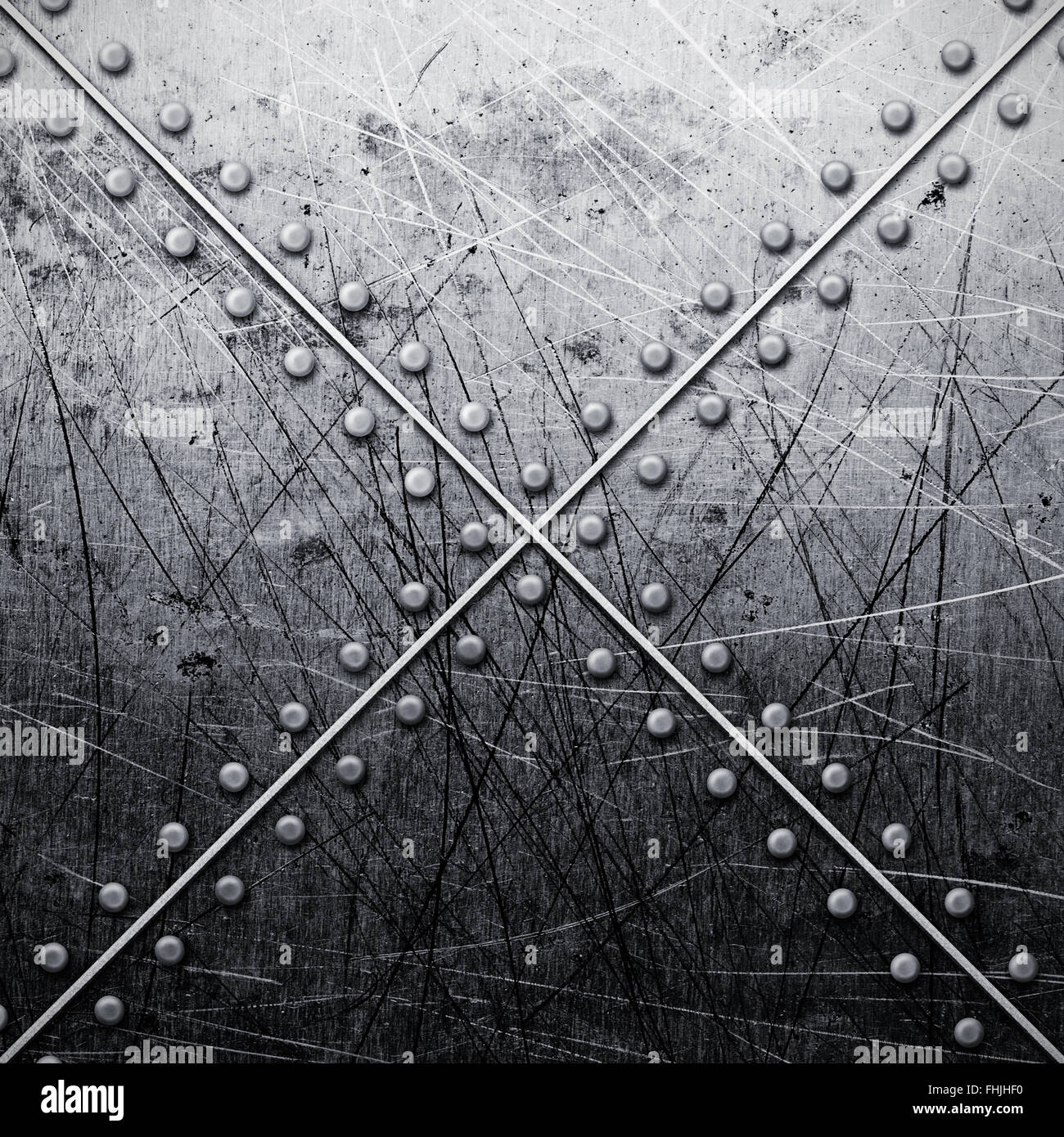 Grunge grey metal background with rivets Stock Photo - Alamy