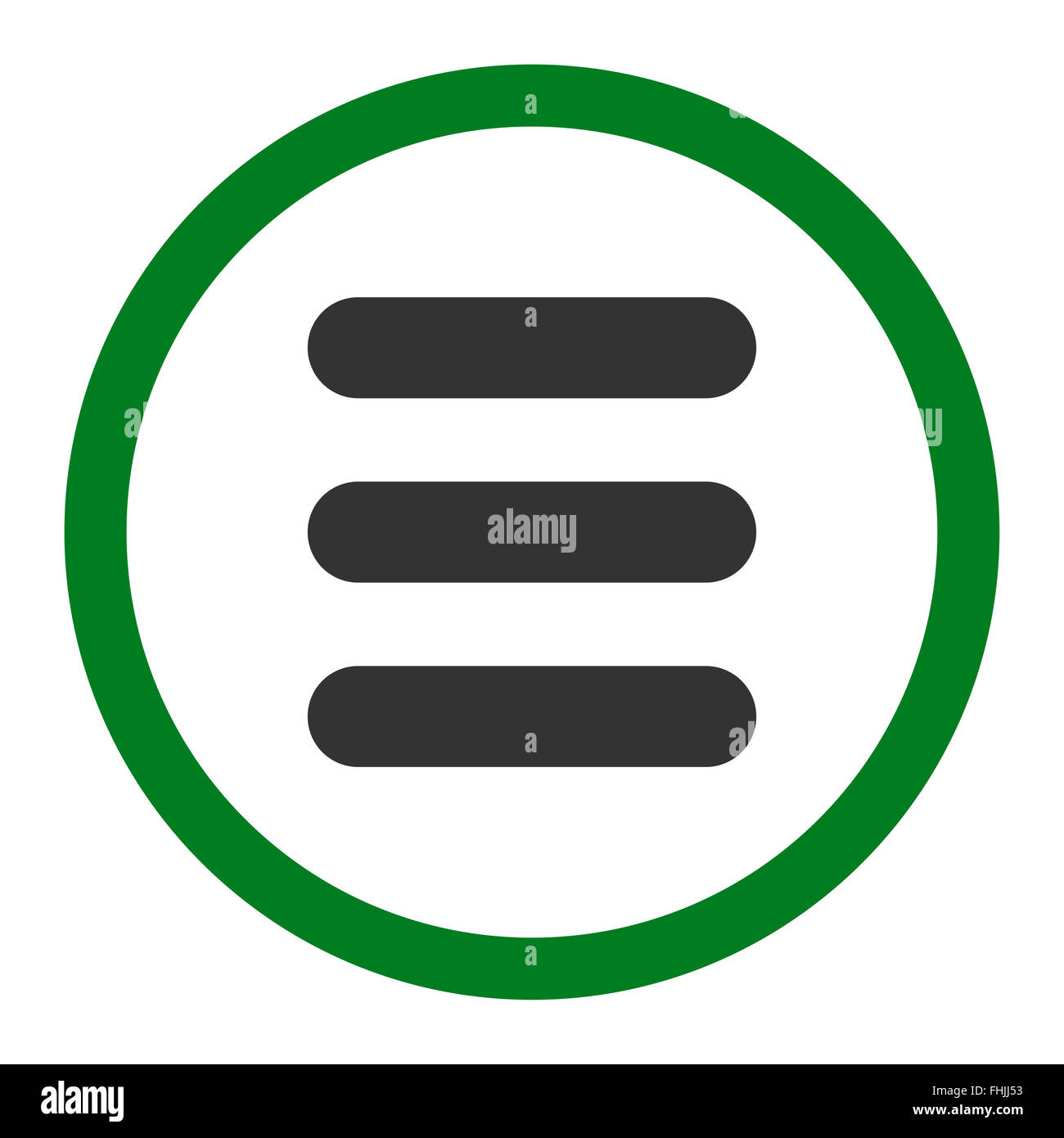 Stack flat green and gray colors rounded vector icon Stock Photo - Alamy