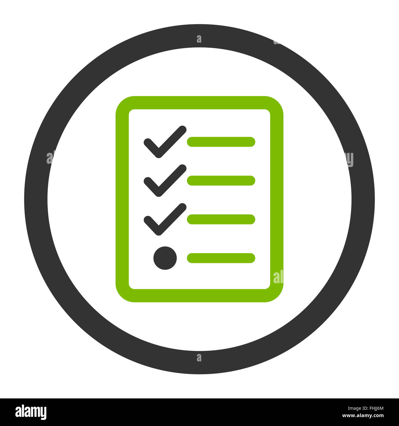 Checklist flat eco green and gray colors rounded vector icon Stock ...