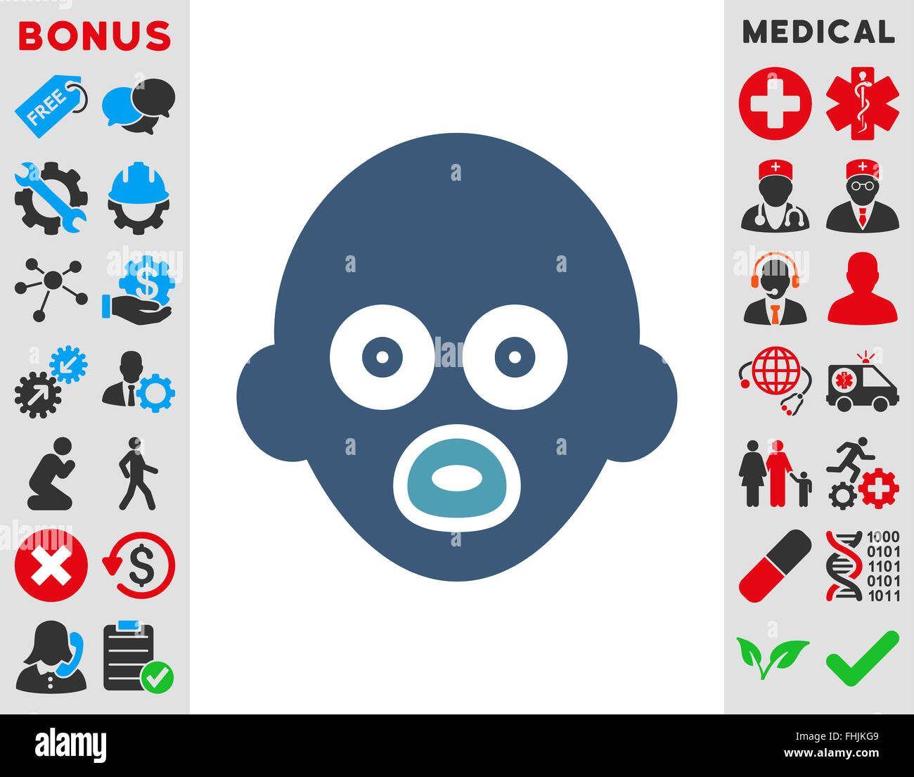 Baby Head Icon Stock Photo - Alamy