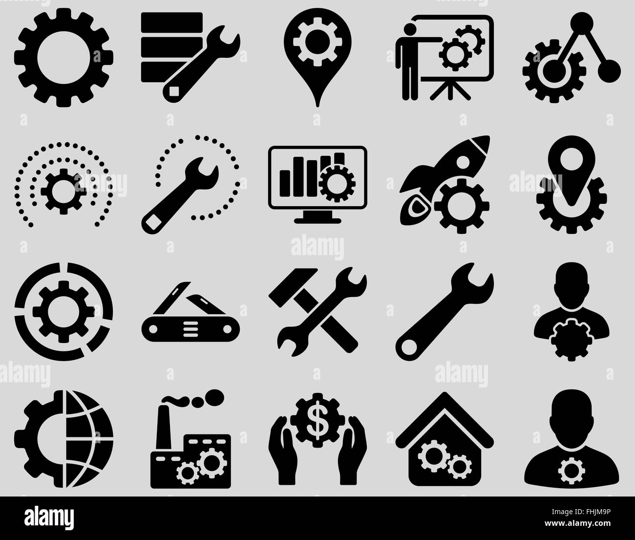 Settings and Tools Icons Stock Photo - Alamy