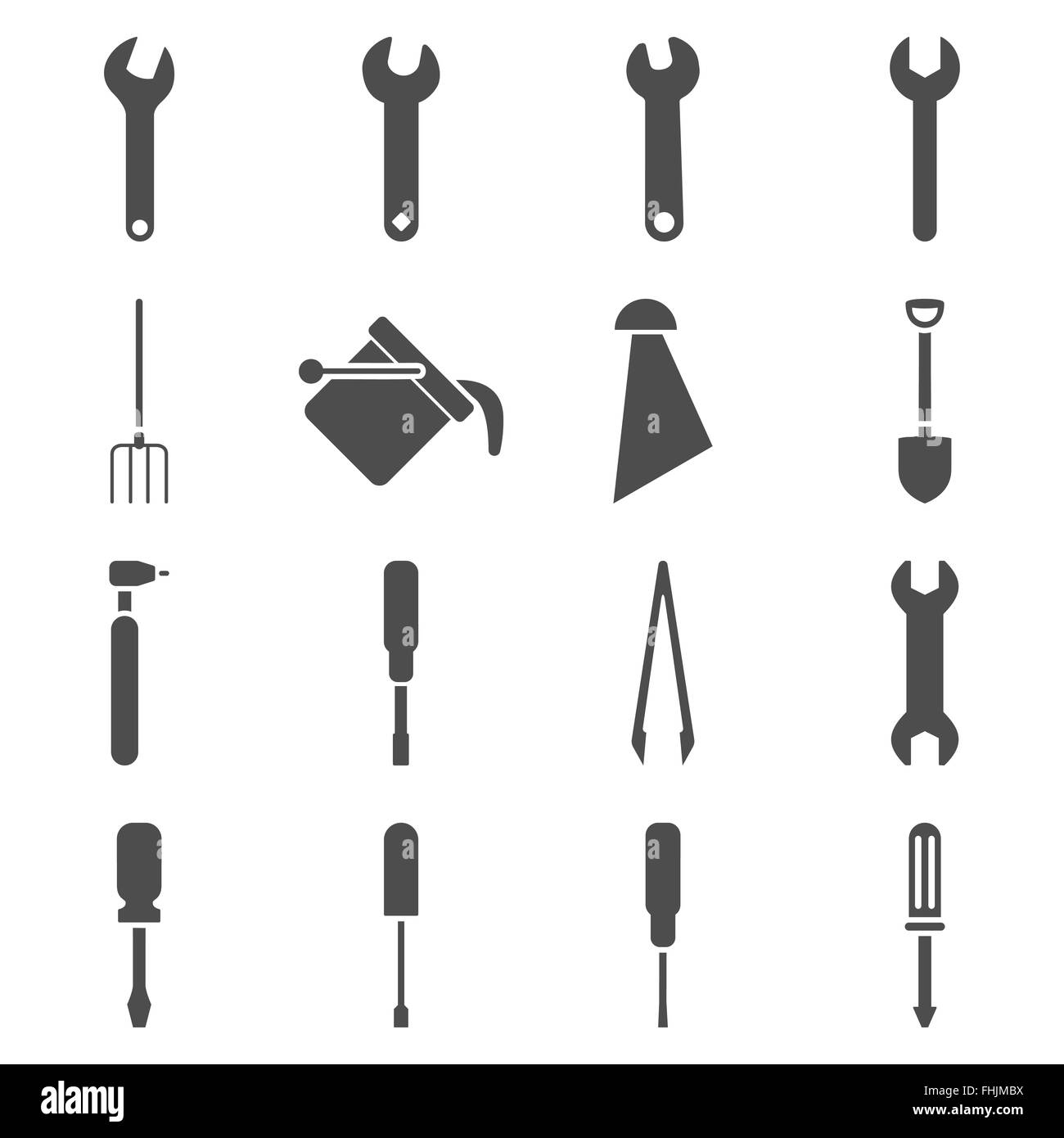 Instruments and tools icon set Stock Photo - Alamy