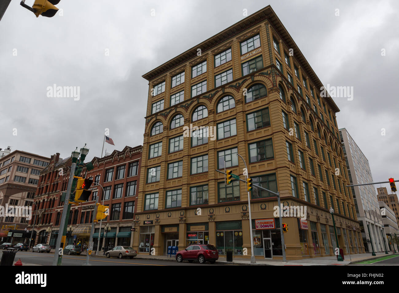 Historic buildings on Fayette Street Syracuse Stock Photo - Alamy