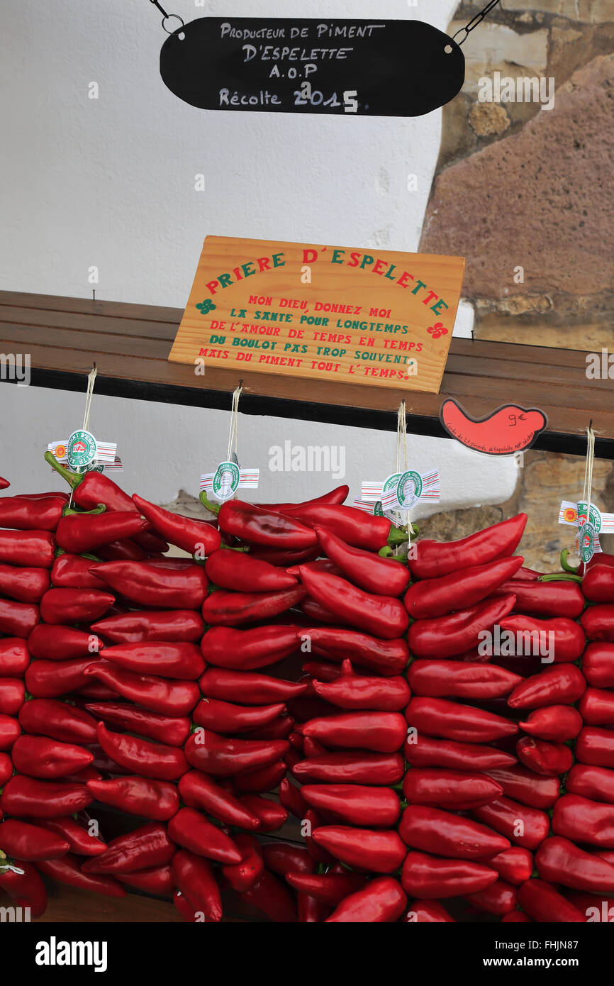 Aop espelette pepper hi-res stock photography and images - Alamy