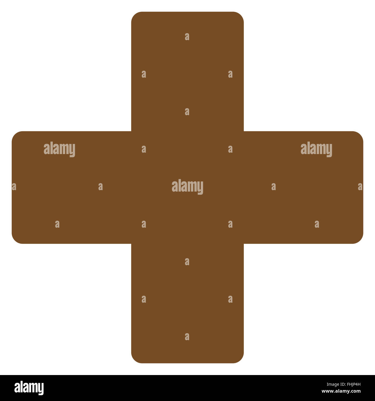 Plus flat brown color icon Stock Photo - Alamy