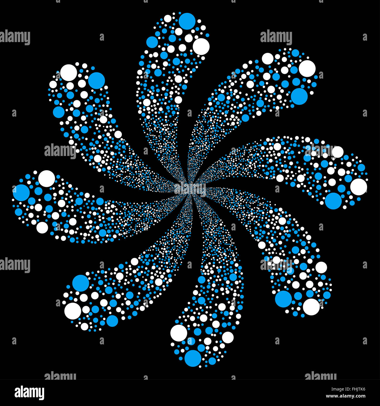 Circle Fireworks Swirl With Eight Petals Stock Photo - Alamy