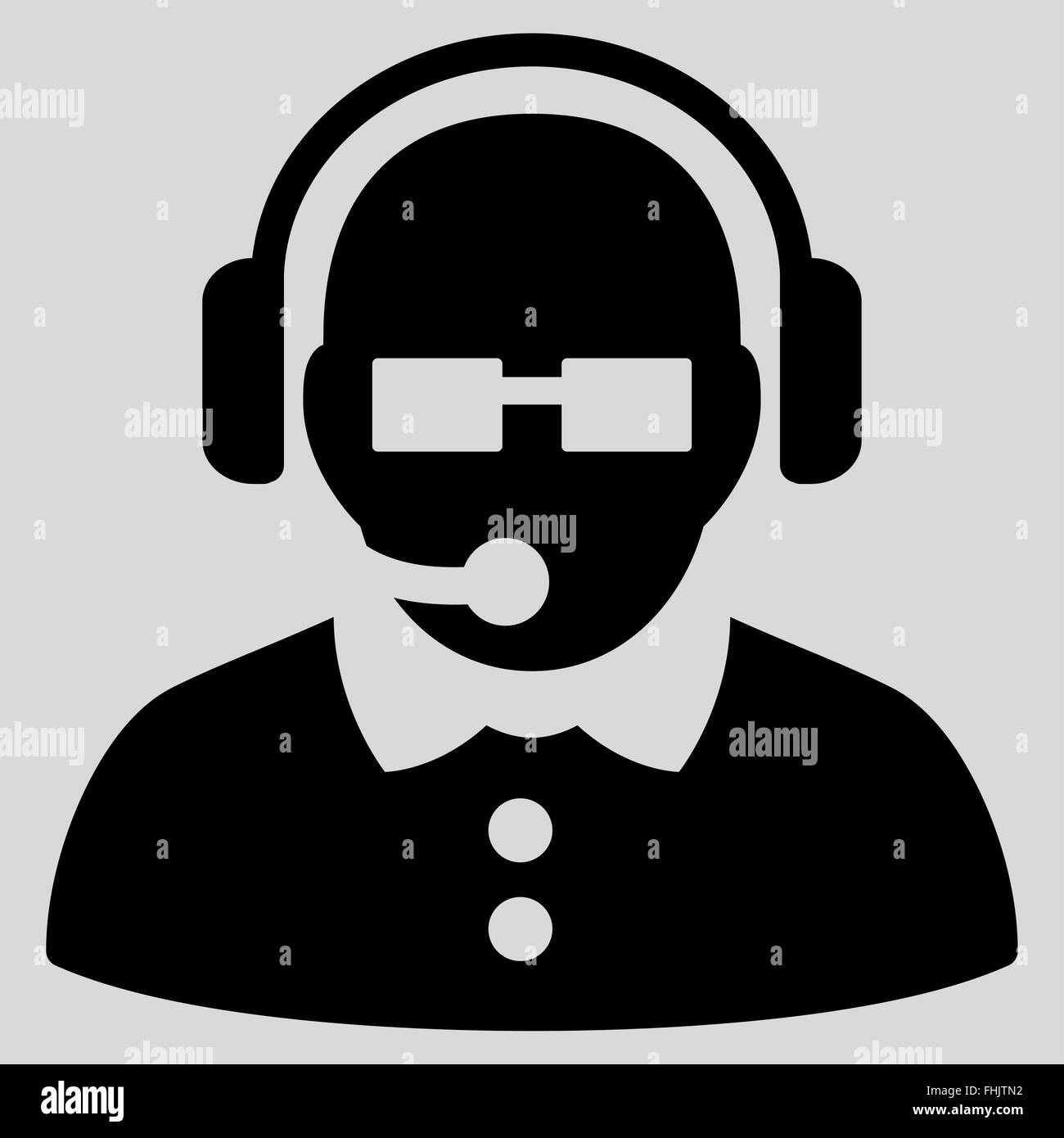 Female Operator Icon Stock Photo - Alamy