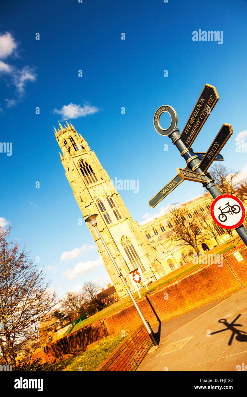 Boston stump St Botolph's church Wormgate Boston Town Lincolnshire ...