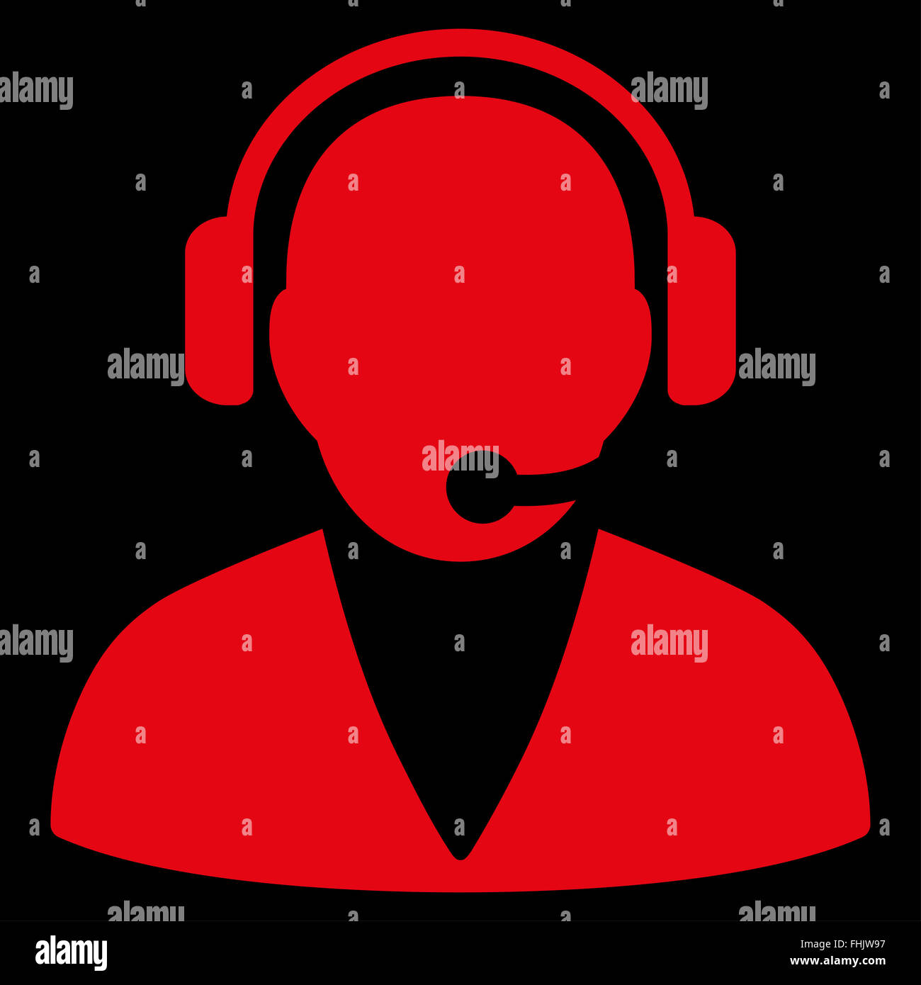 Support Operator Icon Stock Photo - Alamy